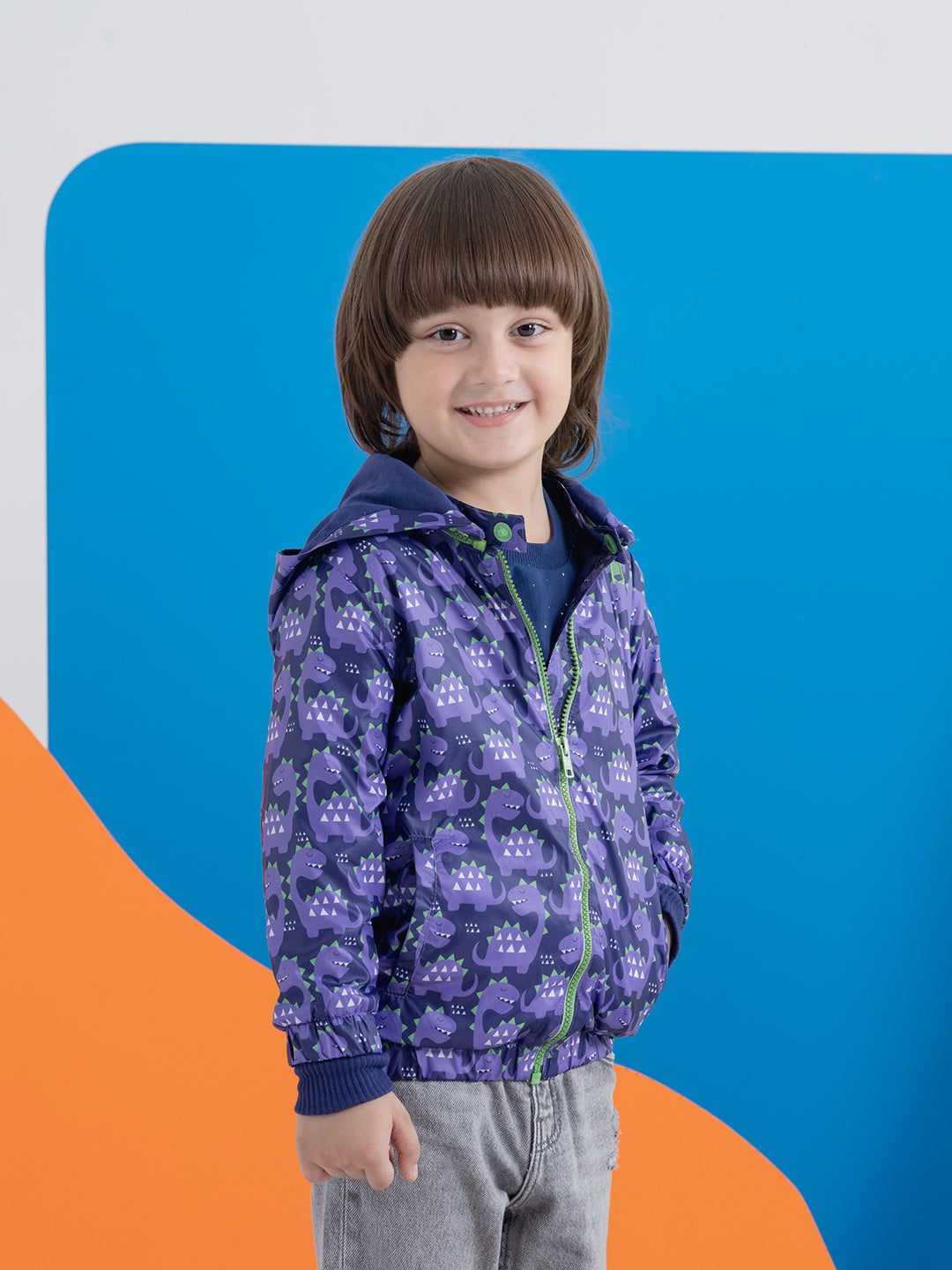 Stylish Unisex Blue Jackets With Contrast Vision Zipper – Spunkies